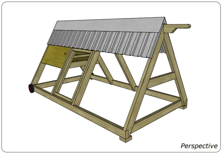 FREE Chicken Tractor Plan For 4 Chickens - Free Chicken Coop Plans